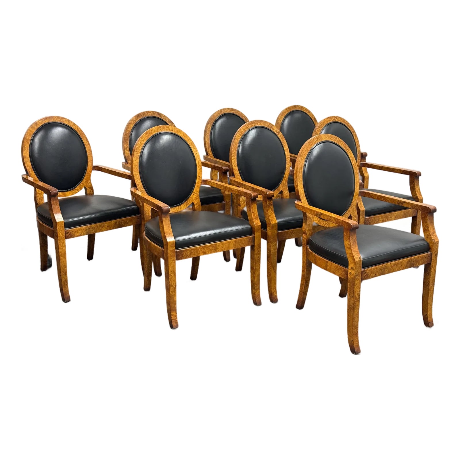 Circa 1980's William Switzer Joseph Hoffman Armchairs, Set of Eight ...
