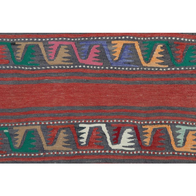 Vintage Turkish Red Kilim Runner-3’4’x11’10" | Chairish