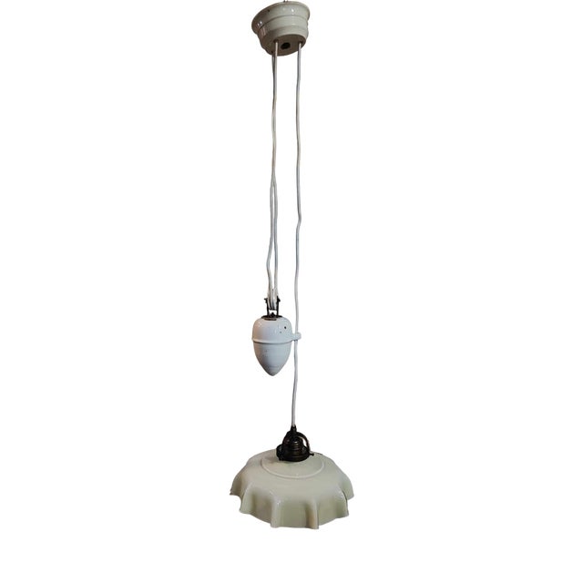 Lamp with Porcelain Counterweight, 1920s | Chairish