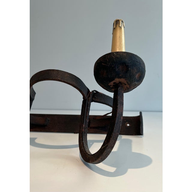 Clover Wrought Iron Wall Lights. French Work, Circa 1950 - Set Of 4 ...