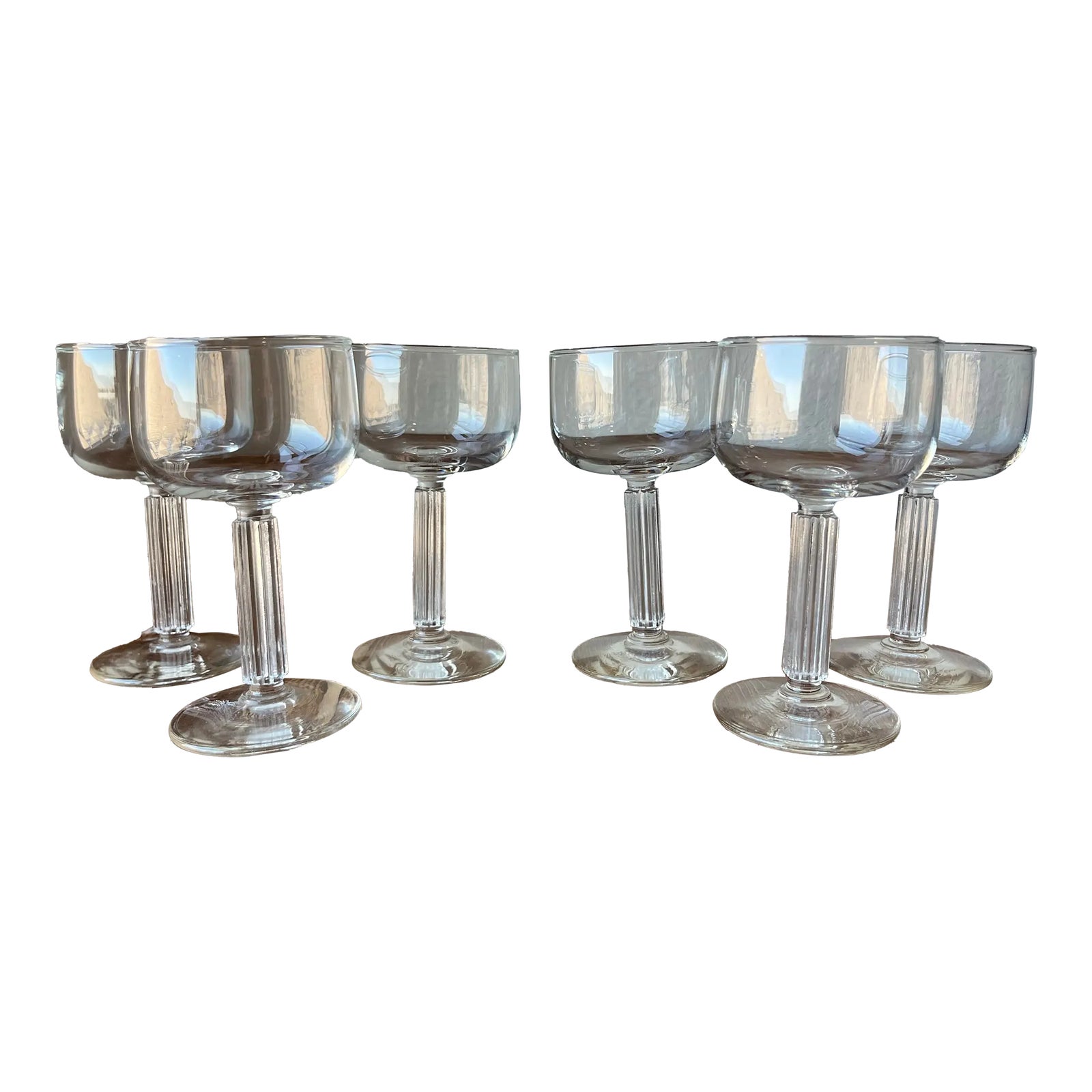 1970s Libbey Forum Pattern Art Deco Style Liquor Cocktail Glasses- Set ...