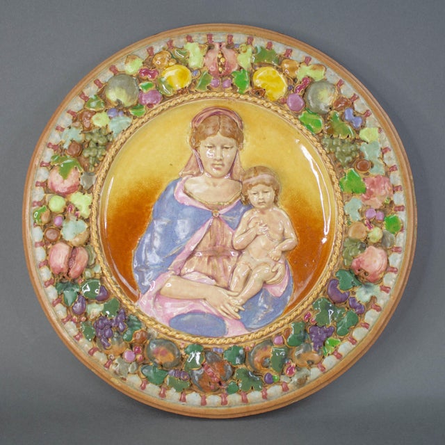 Mid 20th Century Northwestern Terra Cotta Company Fine Ceramic Roundel ...