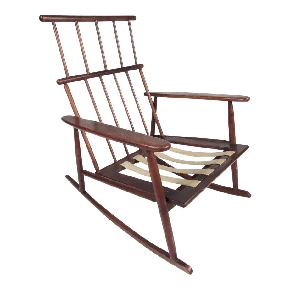 1970s Mid-Century Modern Rocking Chair | Chairish