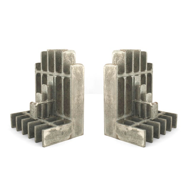 Mid-Century Brutalist Bookends - A Pair | Chairish