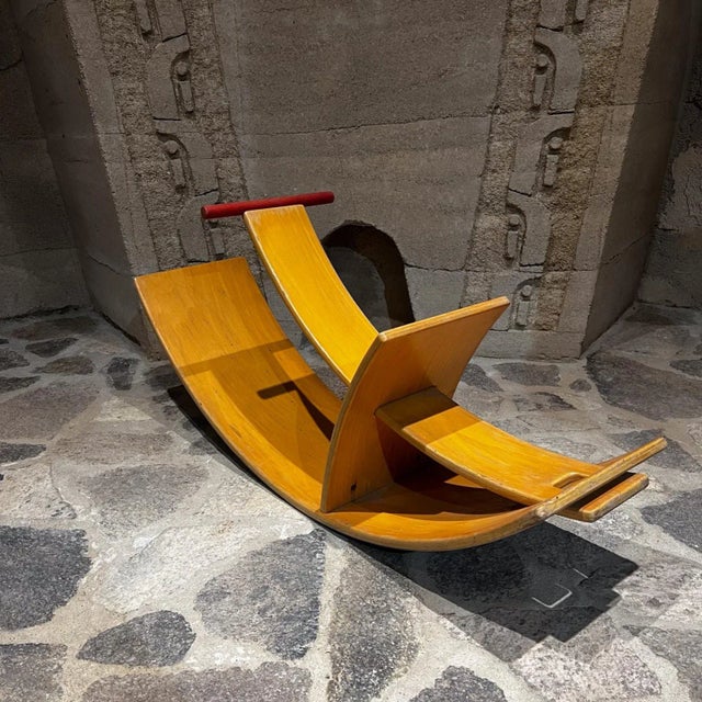 1990s Stokke Norway Children's Wood Rocking Horse Hippo by Wolfgang ...