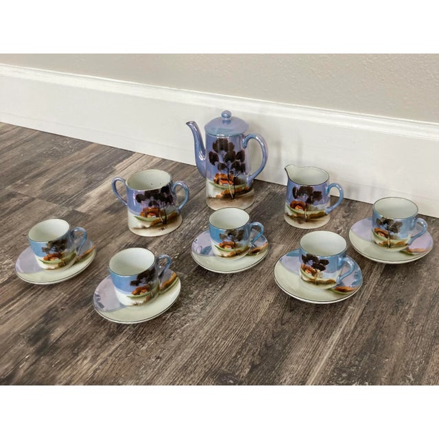 14 Piece Vintage Chikaramachi Handpainted Porcelain Demitasse Japanese ...