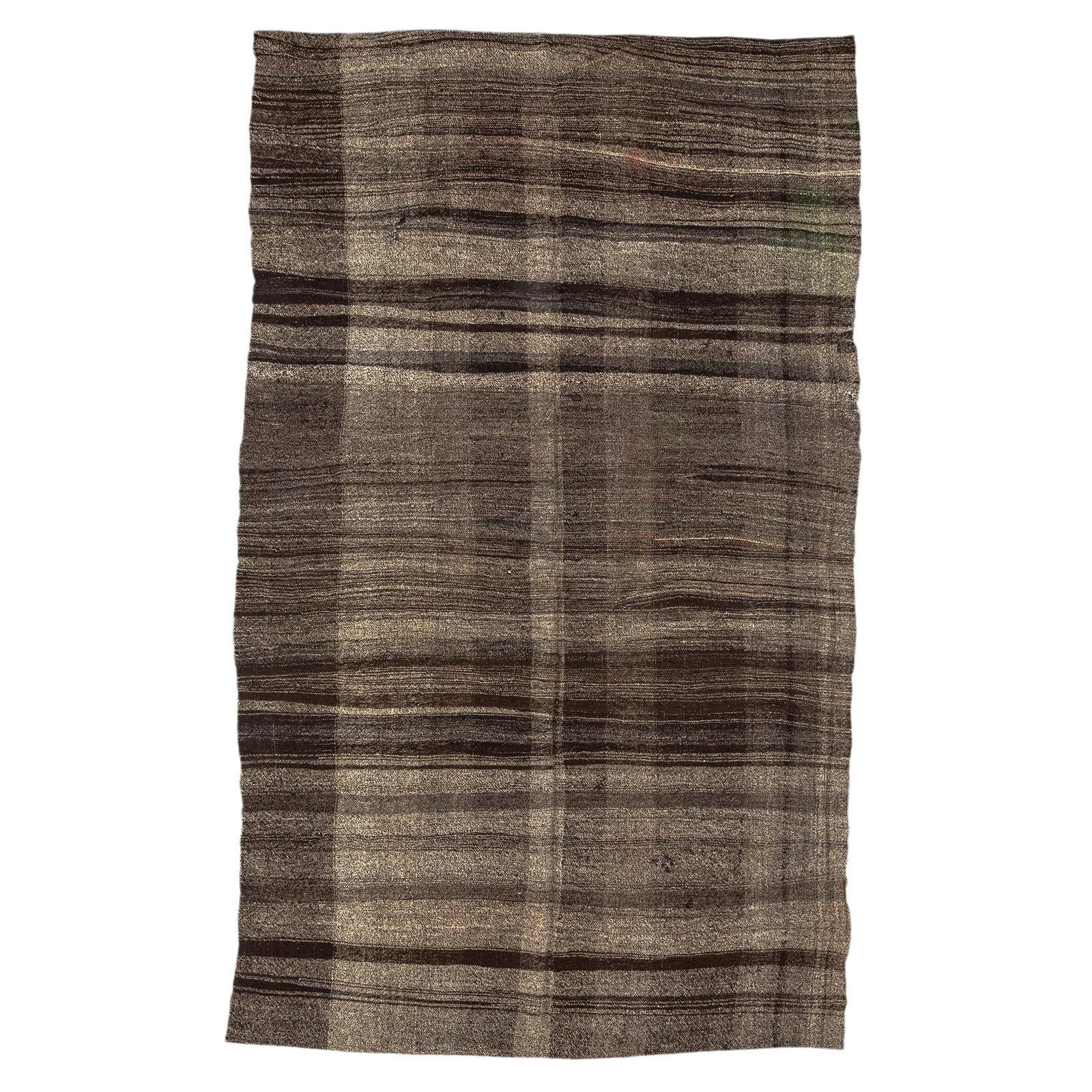 Vintage Turkish Tan Kilim Rug-5'10x10'4" | Chairish