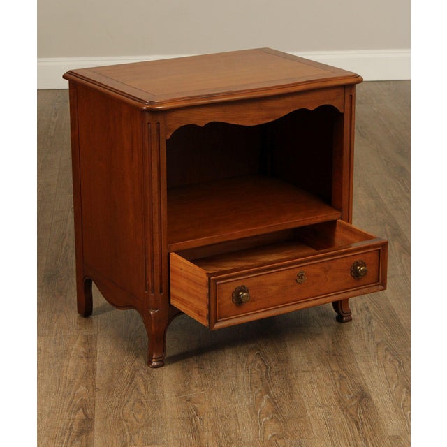 Kindel French Provincial Style Fruitwood Open Nightstand | Chairish