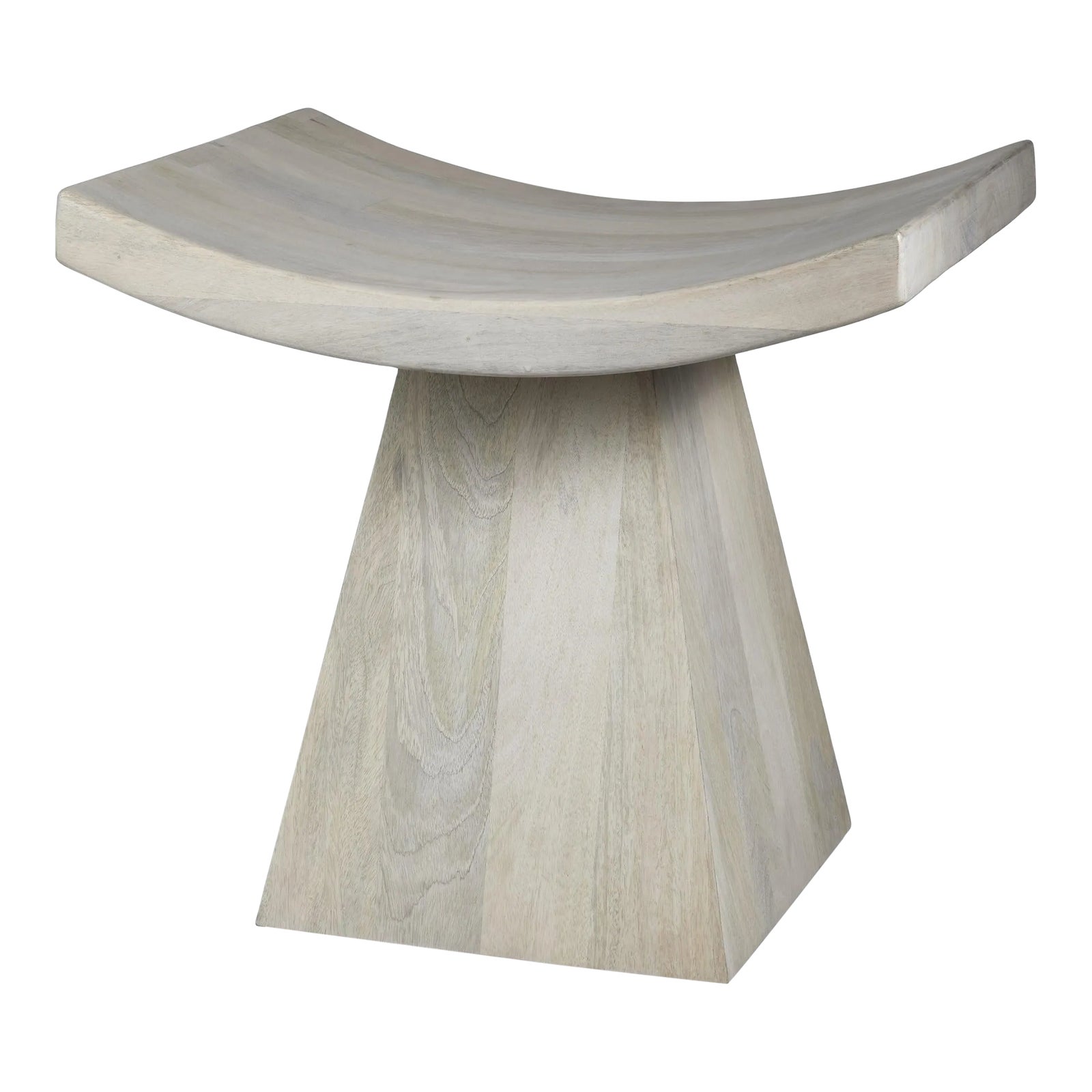 Annika 18-Inch Tall Mango Wood Stool | Chairish