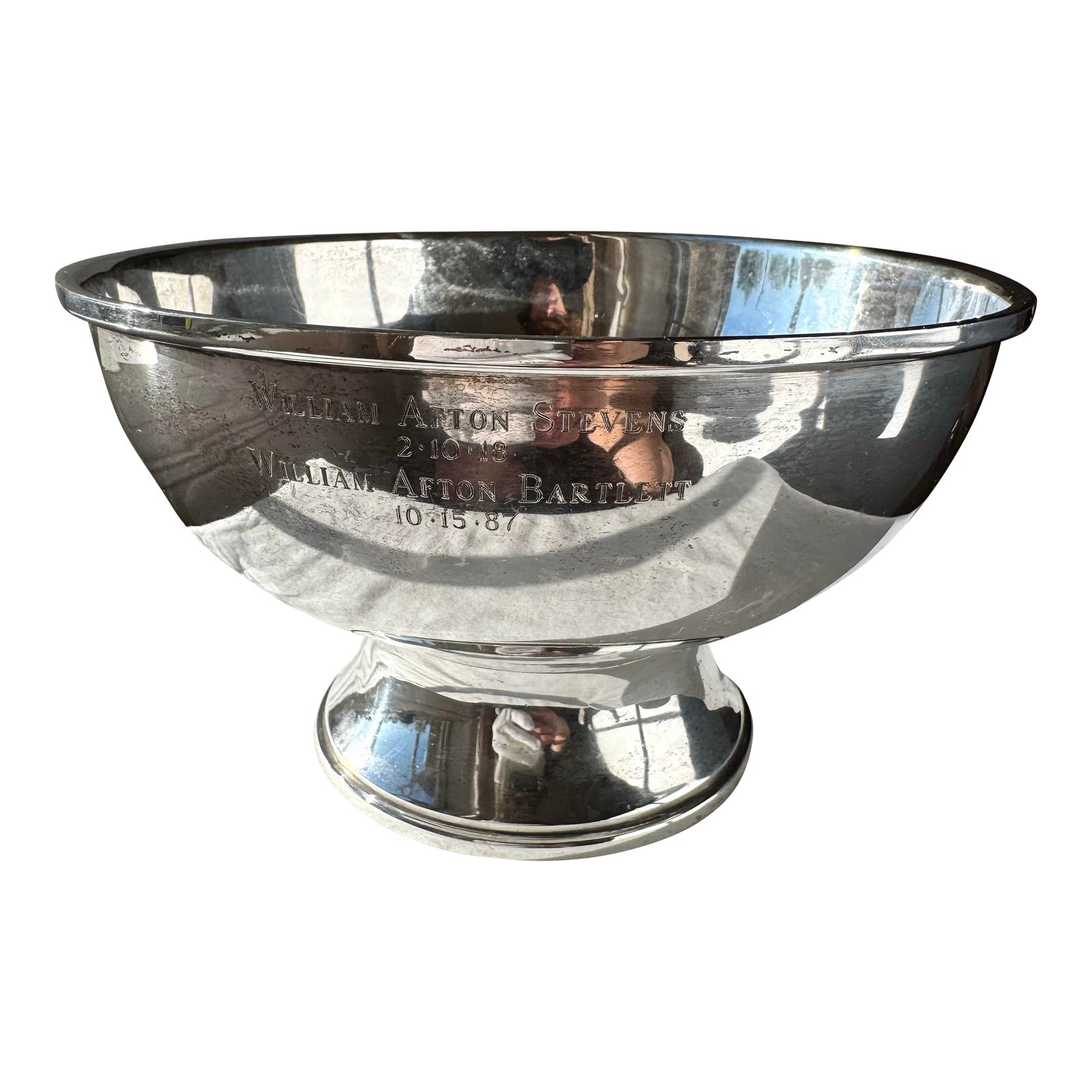Vintage Fisher Sterling Silver Paul Revere Style Trophy Bowl | Chairish