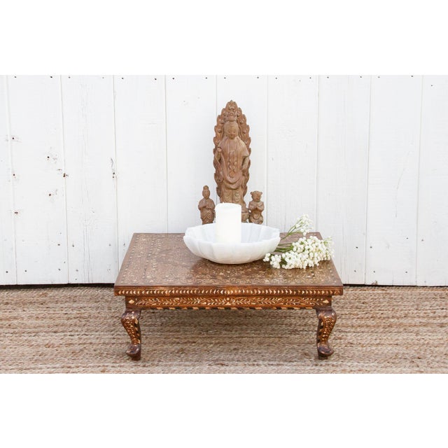Anglo Indian Inlay Bajot Table | Chairish