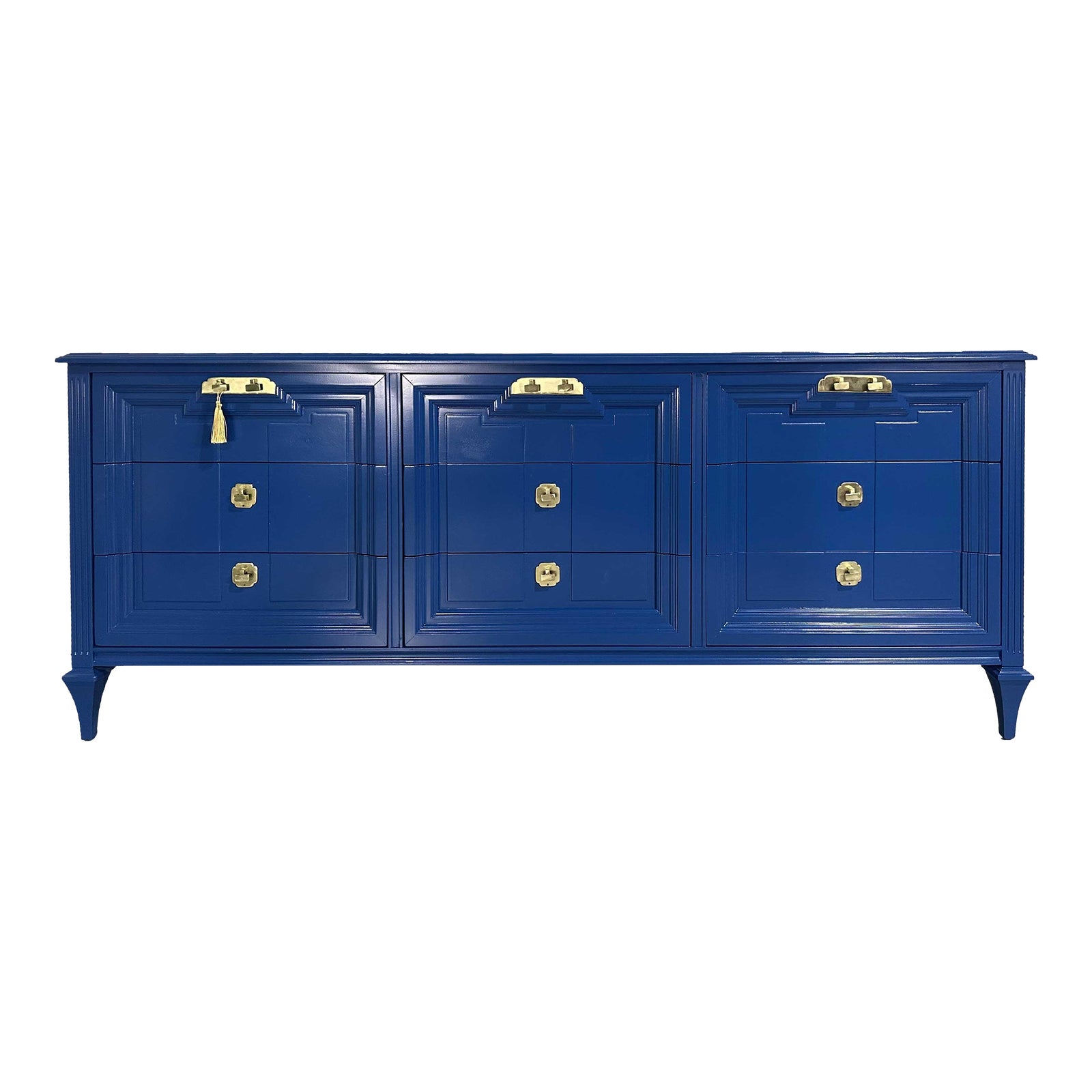 Mid Century Transitional Style Dresser in Blue by Romweber - Newly ...