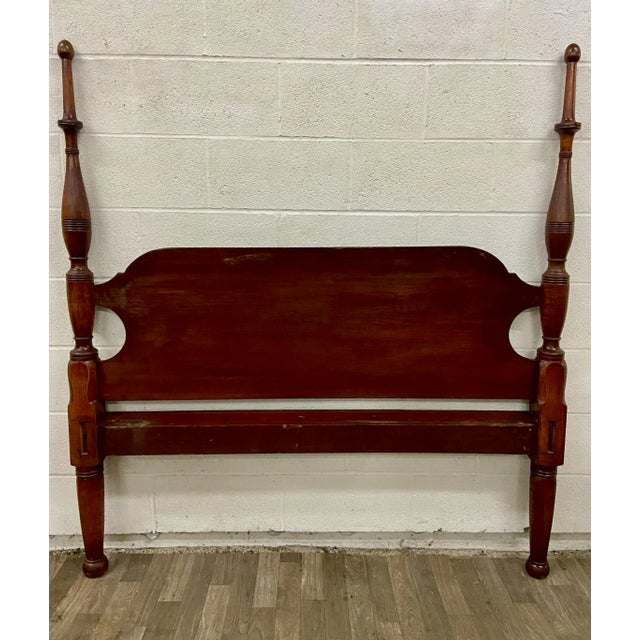 Vintage Full Size Traditional Poster Headboard and Footboard With Acorn ...