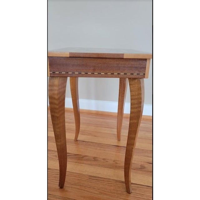 1950s Vintage Pair Italian Lacquered Top Small Music Box Tables | Chairish