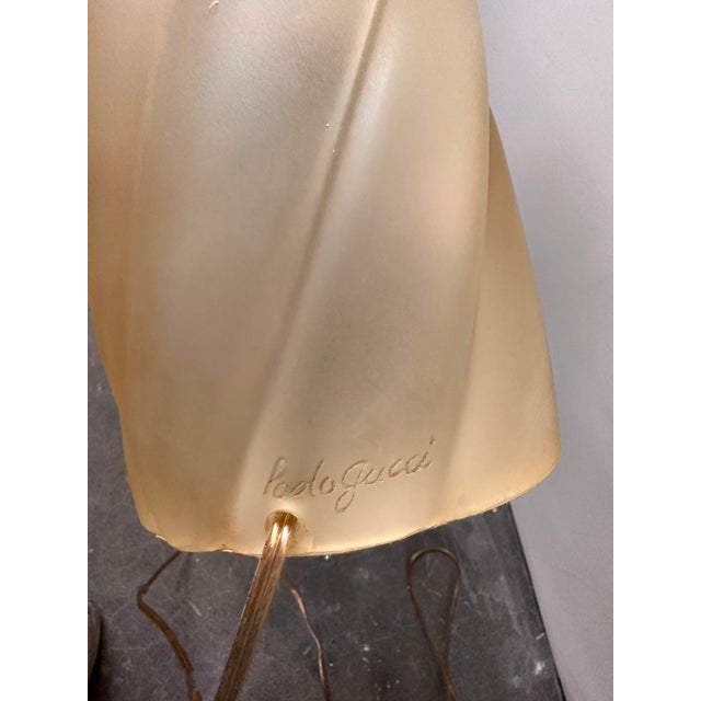 1970s Paolo Gucci Translucent Cream Cast Resin Table Lamp | Chairish