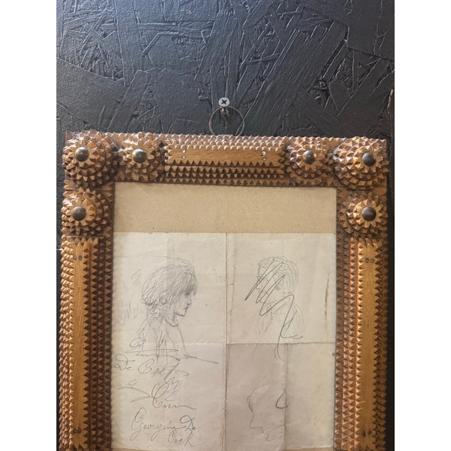 Antique Tramp Art Picture Frame | Chairish