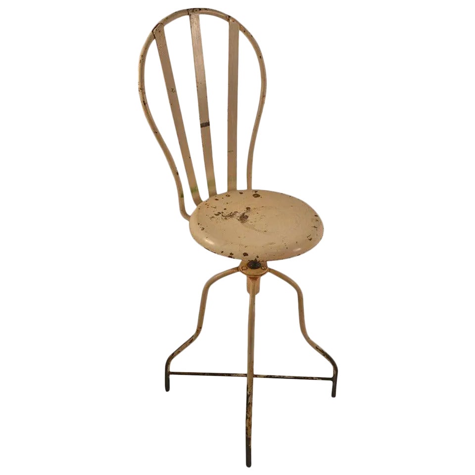 Iron Industrial Swivel Stool, Chair | Chairish