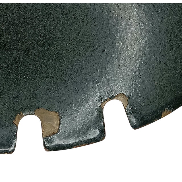 Mid-Century Enamel on Copper Catchall Ashtray Green With Abstract Rust ...