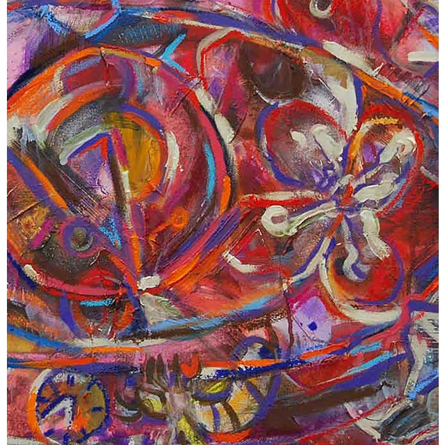 Mixed Media Abstract Painting 'Fin Du Monde' by Texas Artist Jason ...