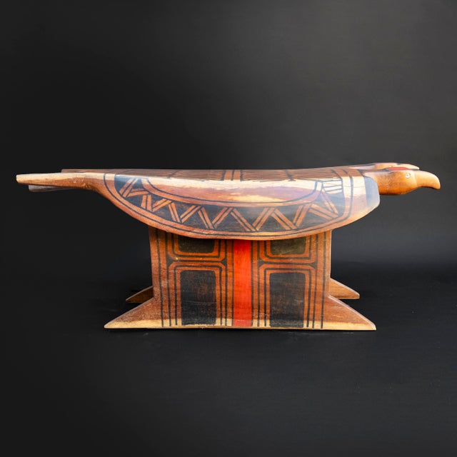 Brazilian Indigenous Two-Headed Bird Stool | Chairish