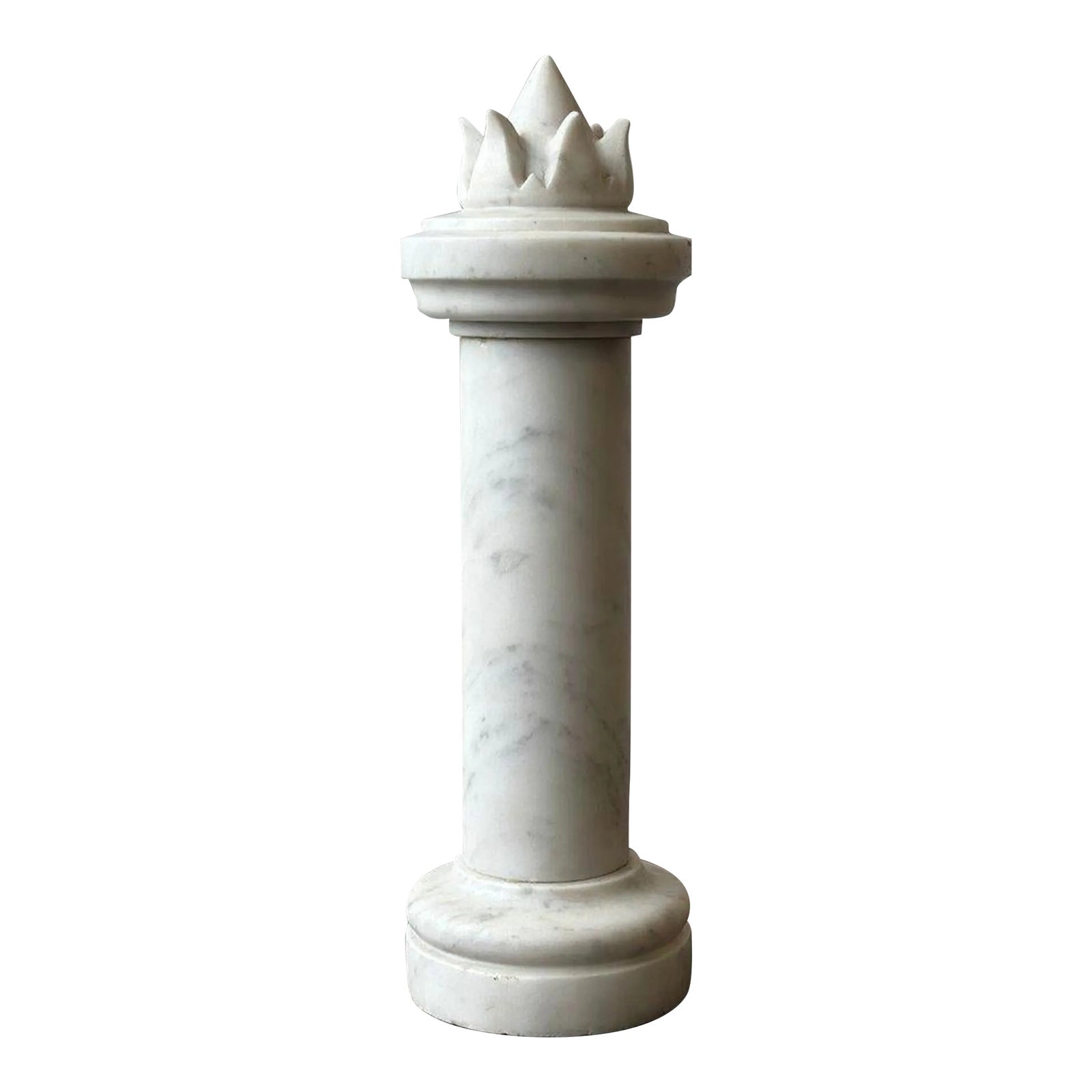 Antique Marble Column Sculpture, Circa Early 20th Century | Chairish