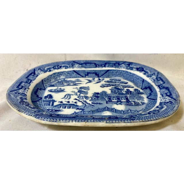 Small Antique Twigg Pottery Blue Willow Serving Plate/ Tray From ...
