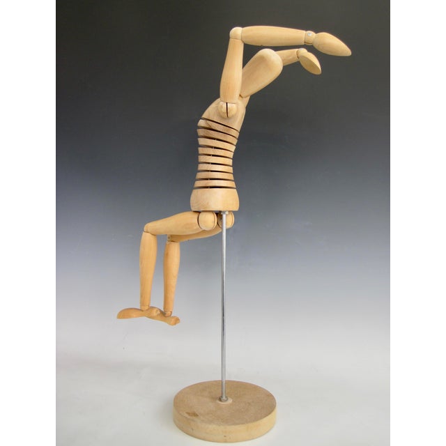Late 20th Century Posable Jointed Wooden Human Figure Artist Figure ...