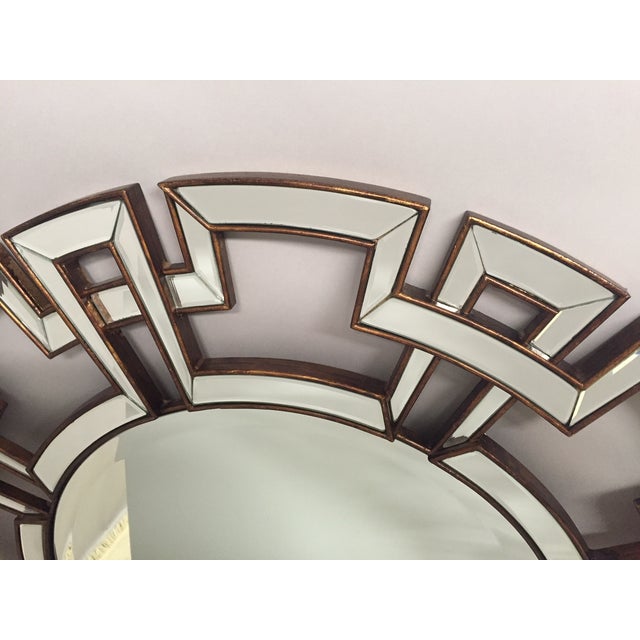 Round Greek Key Motif Mirror | Chairish