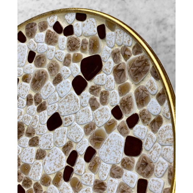 Mid-Century Modern Large Mosaic Porcelain Tile Centerpiece Dish Serving ...