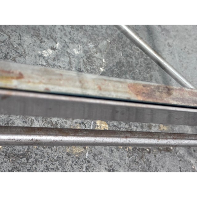 X-Frame Metal + Glass Coffee Table | Chairish