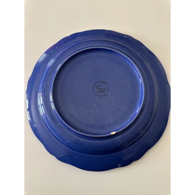Varages Vintage Cobalt Blue Serving Platter | Chairish