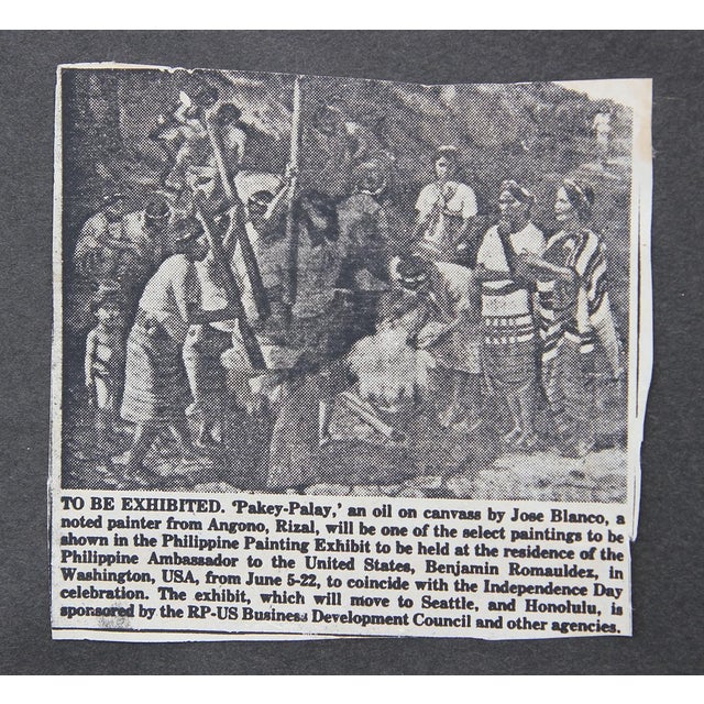 1984 Filipino Women and Children in a Pastoral Scene Drawing by Jose v ...