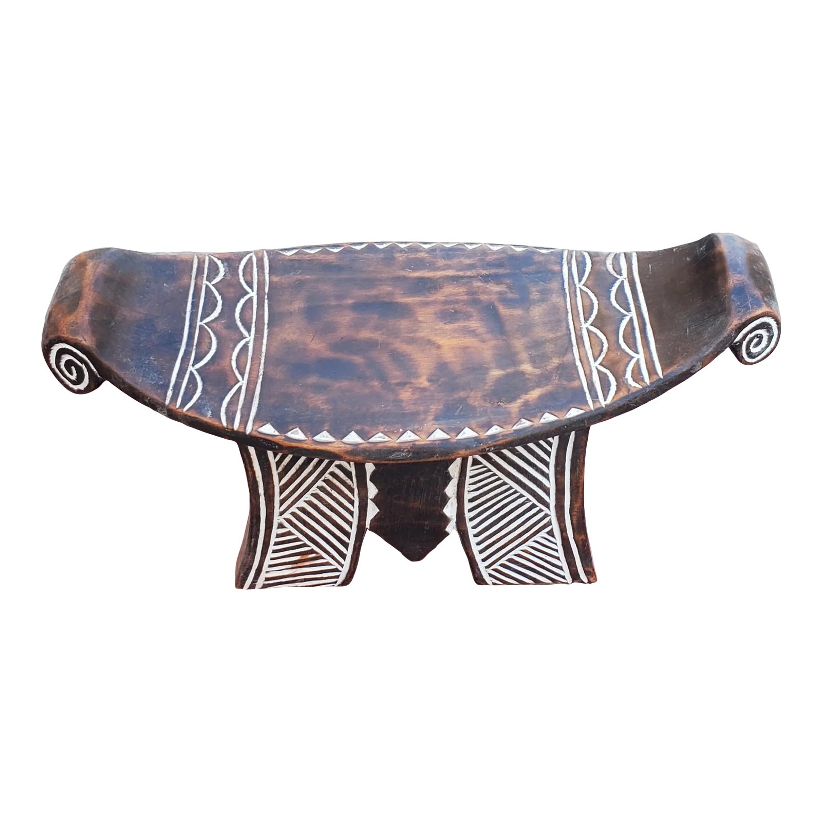 Moroccan Handmade Wooden Stool / African Tribal Style / African Head ...