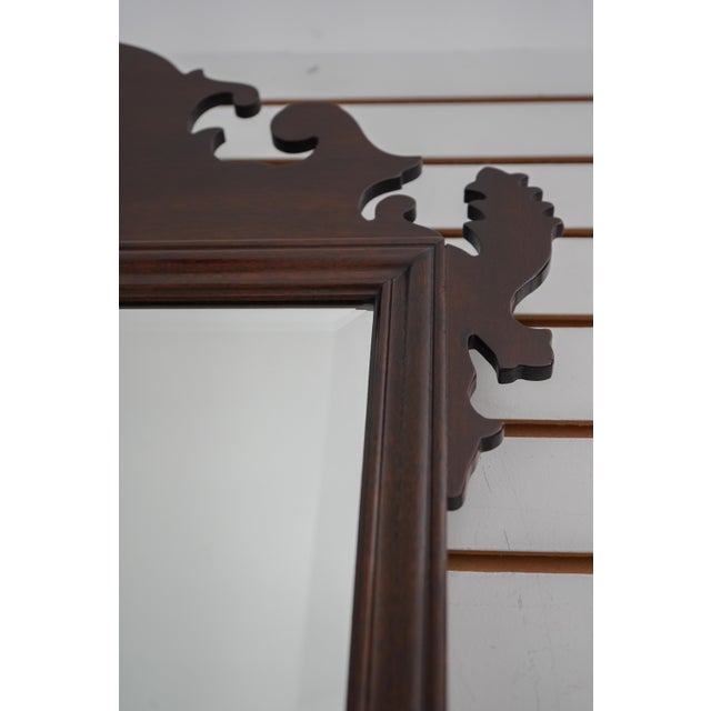 Stickley Chippendale Mahogany Beveled Glass Mirror | Chairish