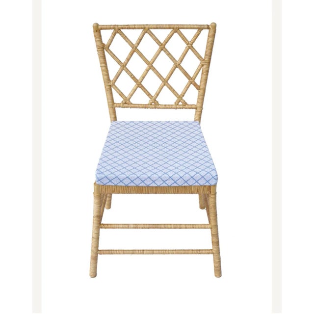 Wicker Stacking Chairs with Diamond Back, Diamond Pattern in Blue ...