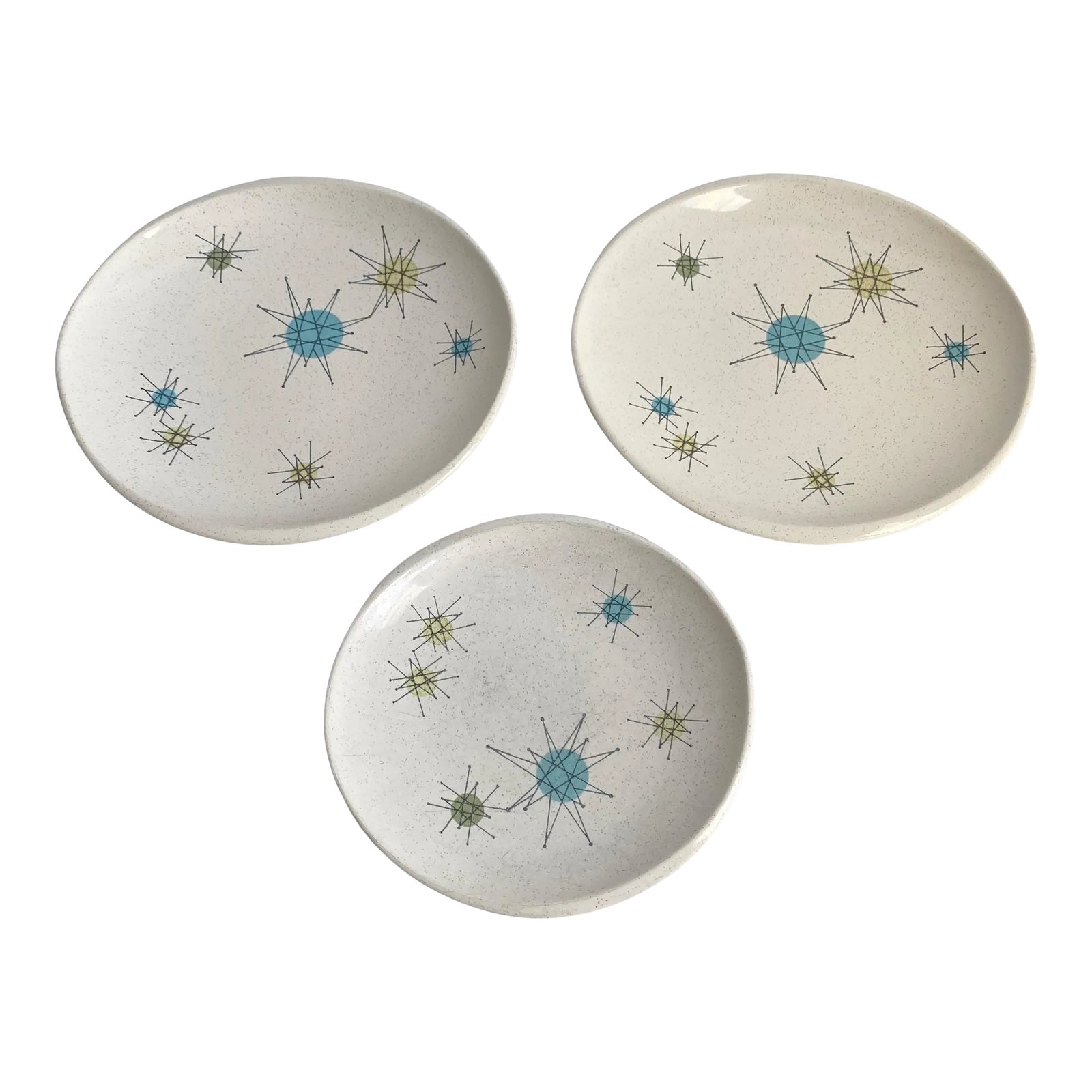 Mid Century Modern 1950s Franciscan Starburst Salad Desert Plates Set ...