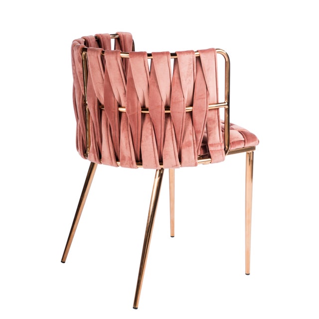 Rose and Gold Milano Dining Chairs - Set of 6 | Chairish