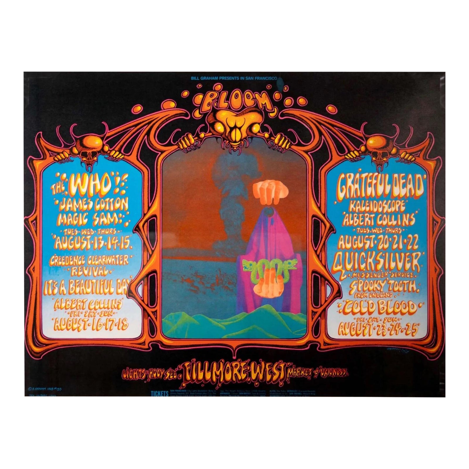 Bill Graham The Who & Grateful Dead 1968 Fillmore 1st Edition Concert ...
