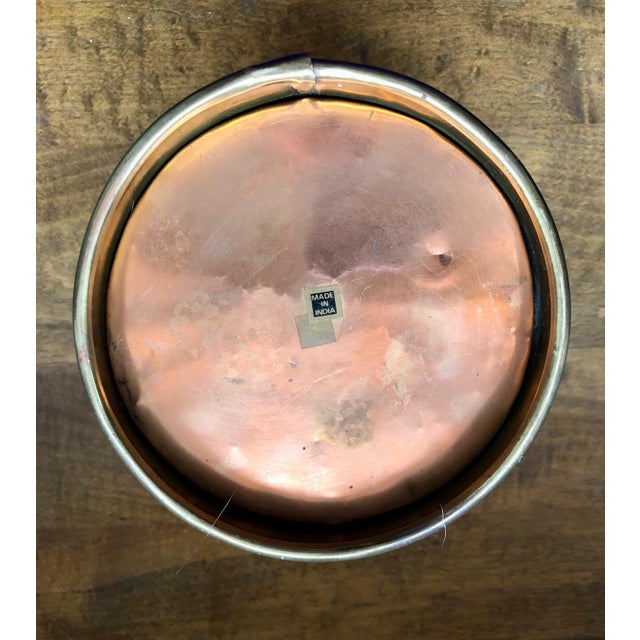 Mid 20th Century Brass and Copper Cache Pot With Handles From India ...