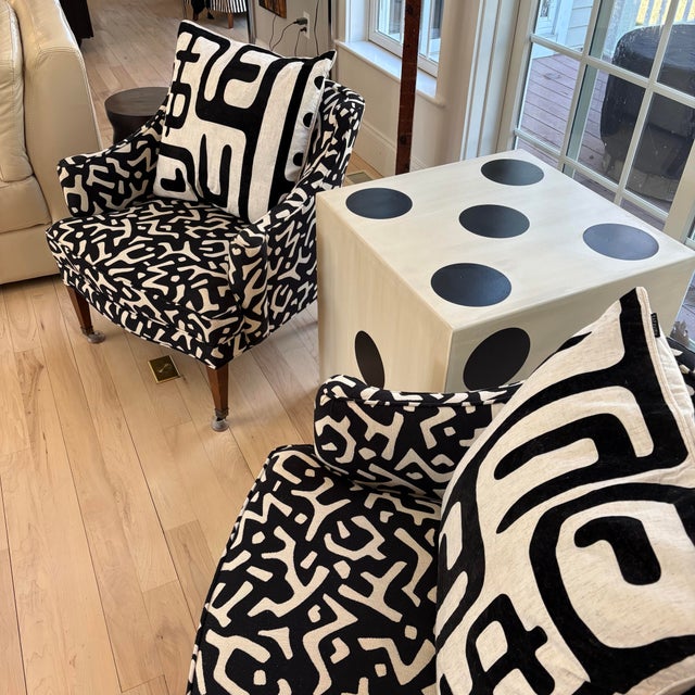 Pair of Mid Century Dice Tables | Chairish