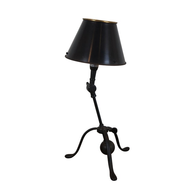 Vintage Ralph Lauren Bronze Library Desk Table Lamp Tole Shade ...