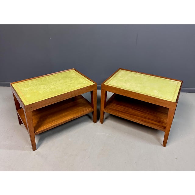 1960s Custom Made Side Tables With Leather Tops From the House of the ...