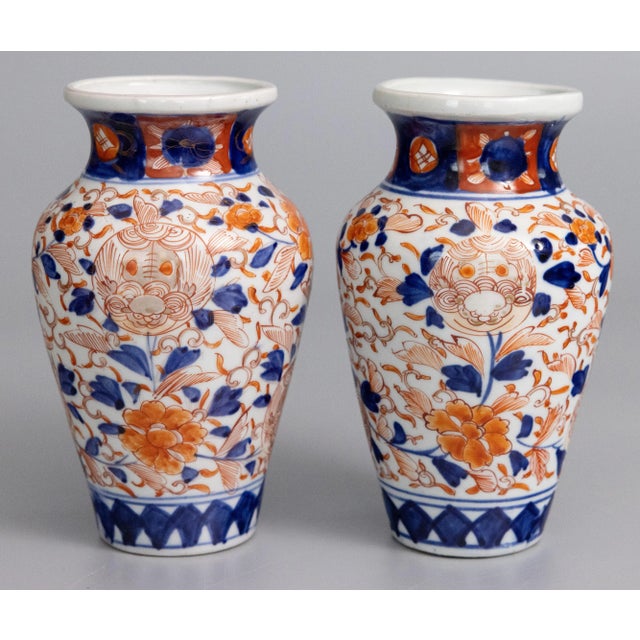 Antique 19th Century Japanese Meiji Period Imari Porcelain Vases - a ...