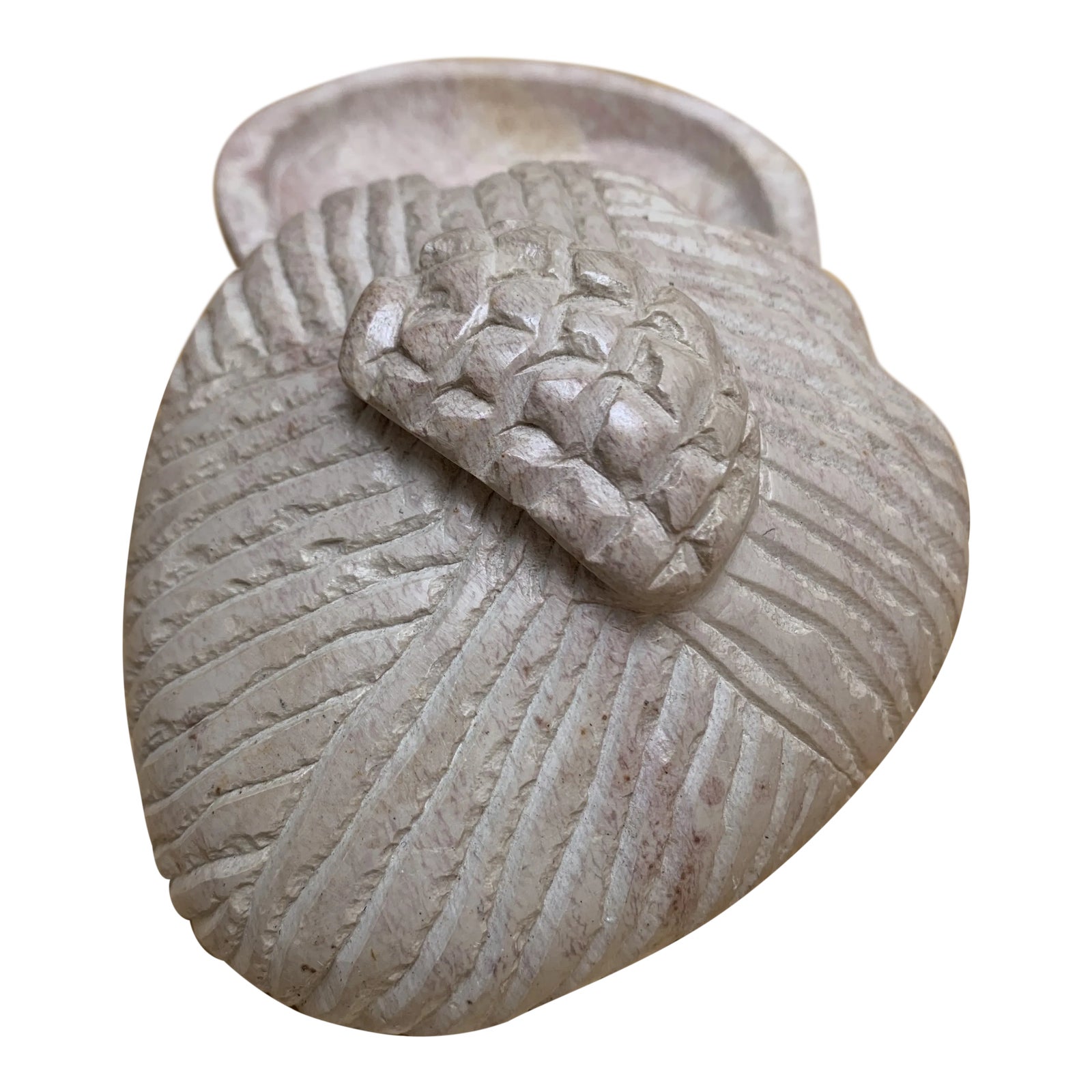 Vintage Carved Stone Acorn Decor Box | Chairish