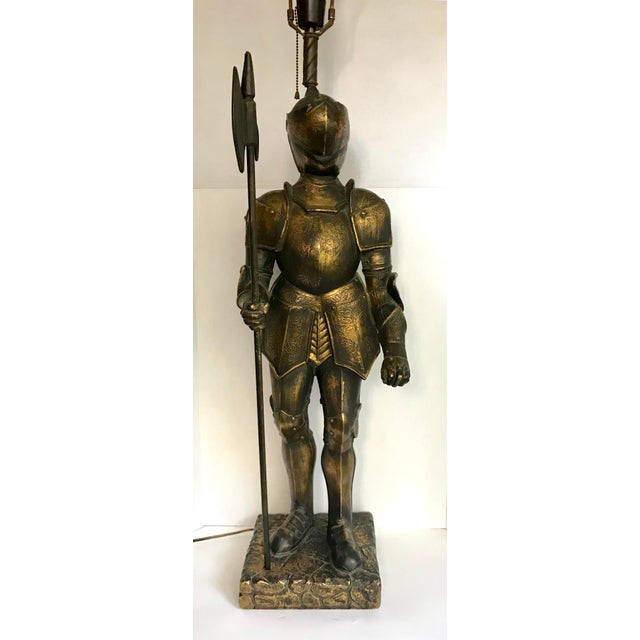 Vintage Knight in Full Armor Table Lamp | Chairish