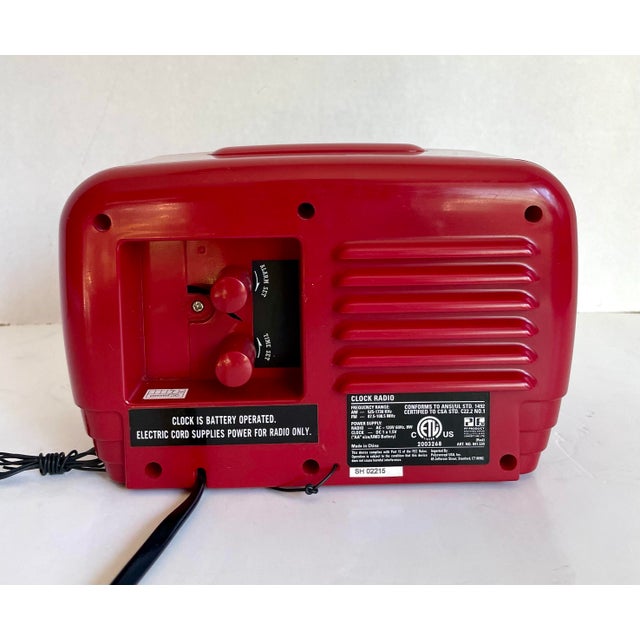 1980's Retro Red Alarm Clock Radio | Chairish