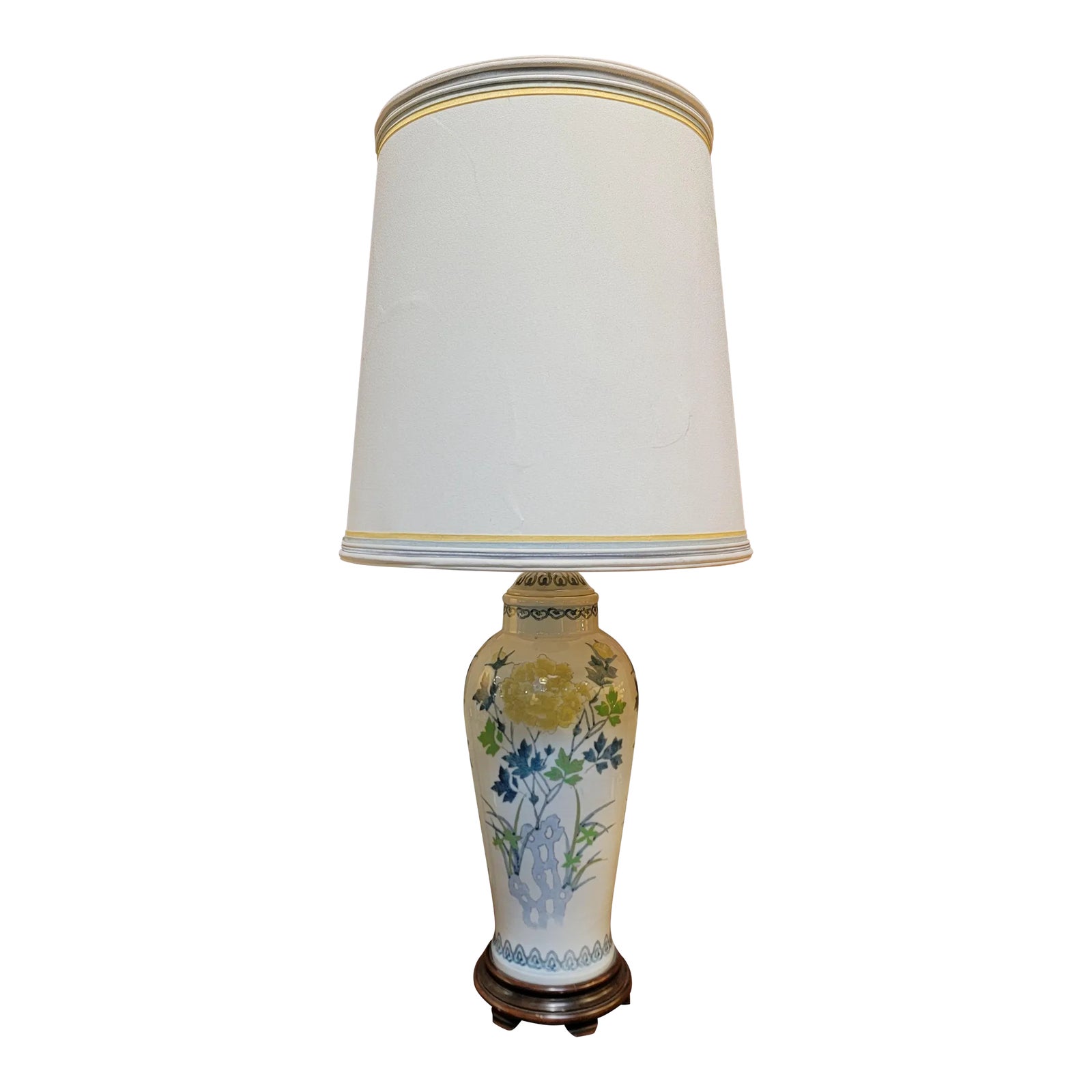 Marbro Asian Style Hand Painted Porcelain Table Lamp | Chairish