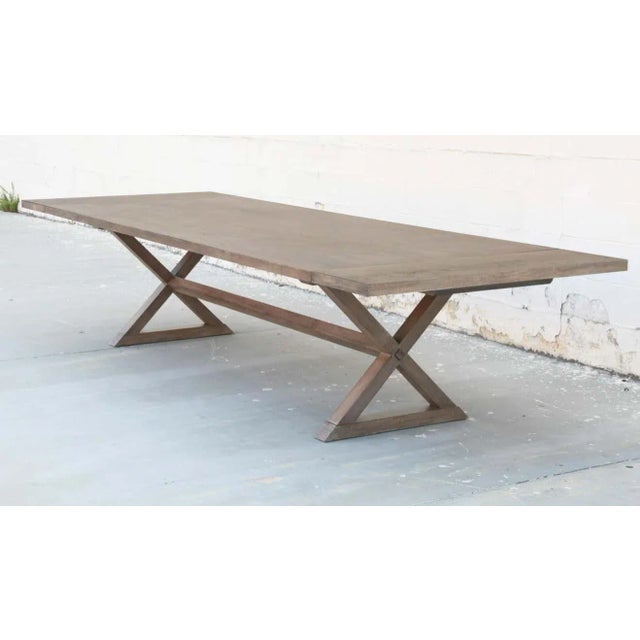 Expandable Minimalist X Trestle Table by Petersen Antiques | Chairish