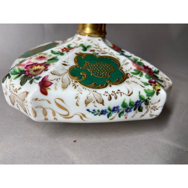 Mid 20th Century French Porcelain Perfume Bottle Adorned With Floral ...