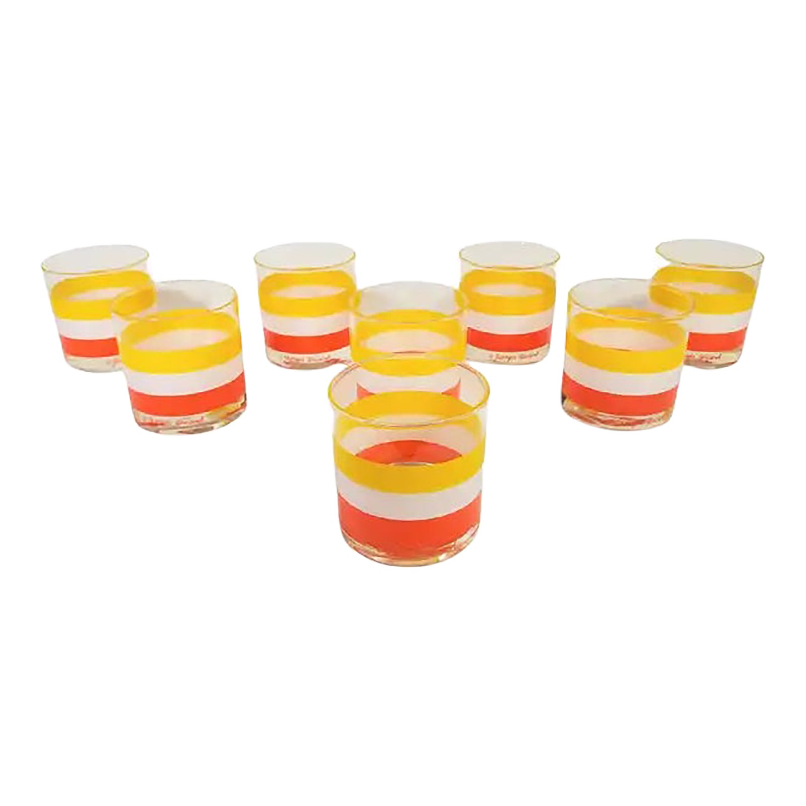 Mid 20th Century Georges Briard Glassware Barware Signed Set of 8 ...